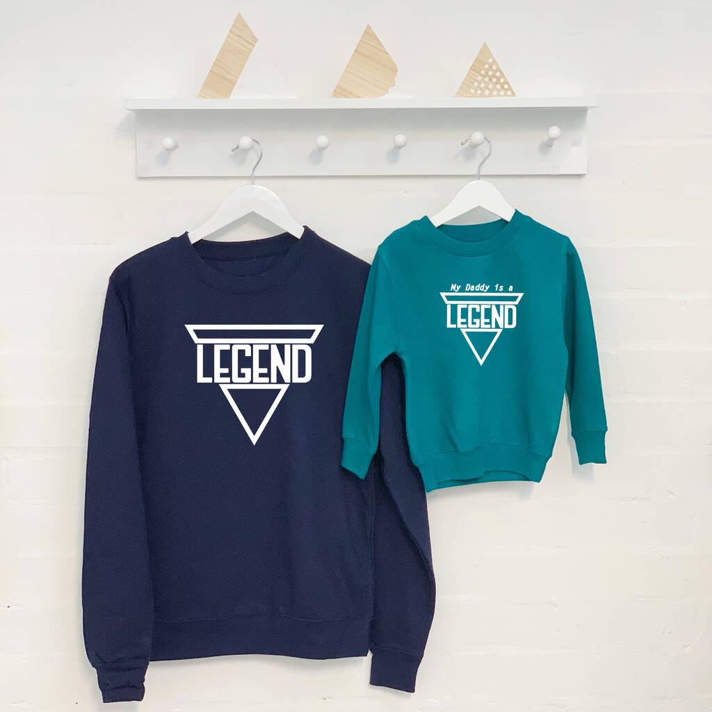 'legend' father and son sweatshirt set by lovetree design ...