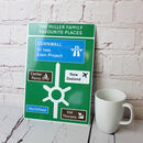 Favourite Places Metal Road Sign For Father's Day By Auntie Mims ...