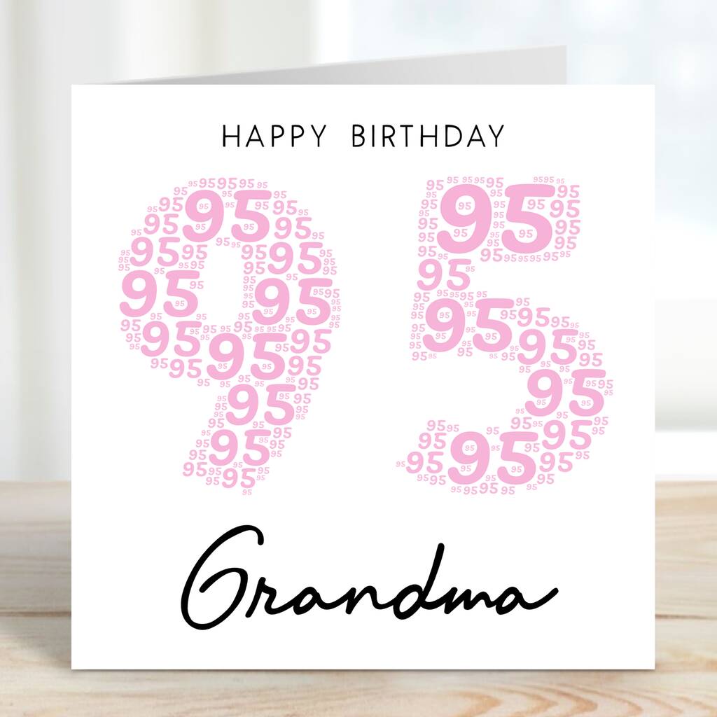 Personalised 95th Birthday Card For Her By Uniqueful