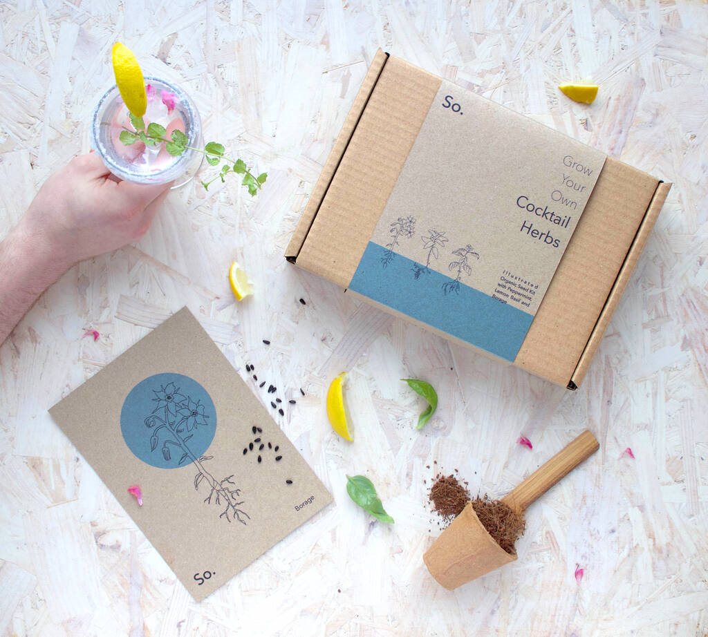 Grow Your Own Cocktail Herbs Seed Kit By So. Seed Kits ...