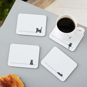 Cat Coasters, Set Of Four By Jin Designs | notonthehighstreet.com