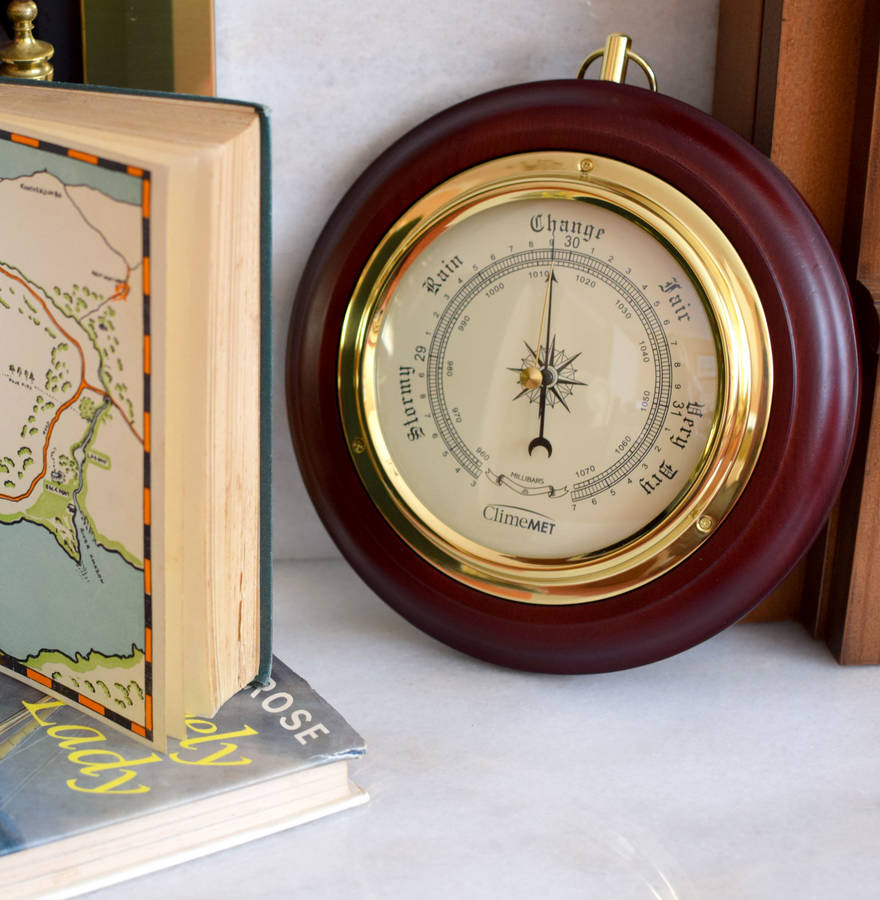 personalised wooden barometer dial by climemet | notonthehighstreet.com
