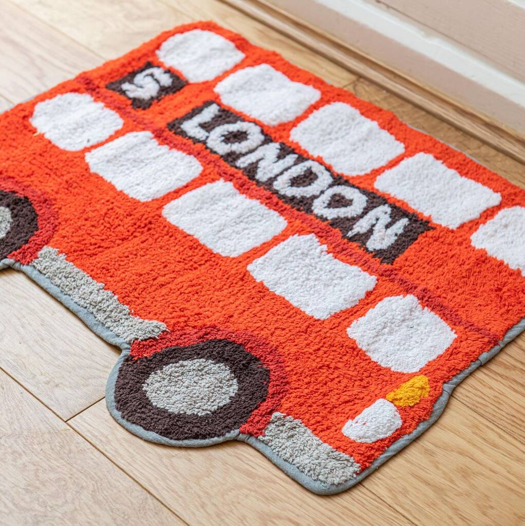 London Bus Nursery Rug By HELLO LOVELY
