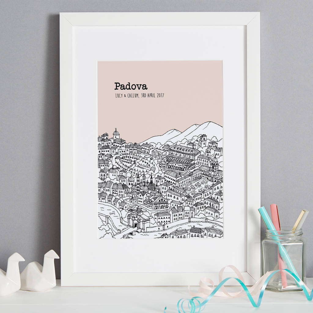 personalised padova print by tessa galloway illustration ...
