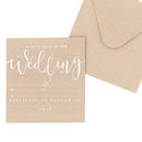 Kraft Wedding Invitations 10 Pack By Ginger Ray | notonthehighstreet.com
