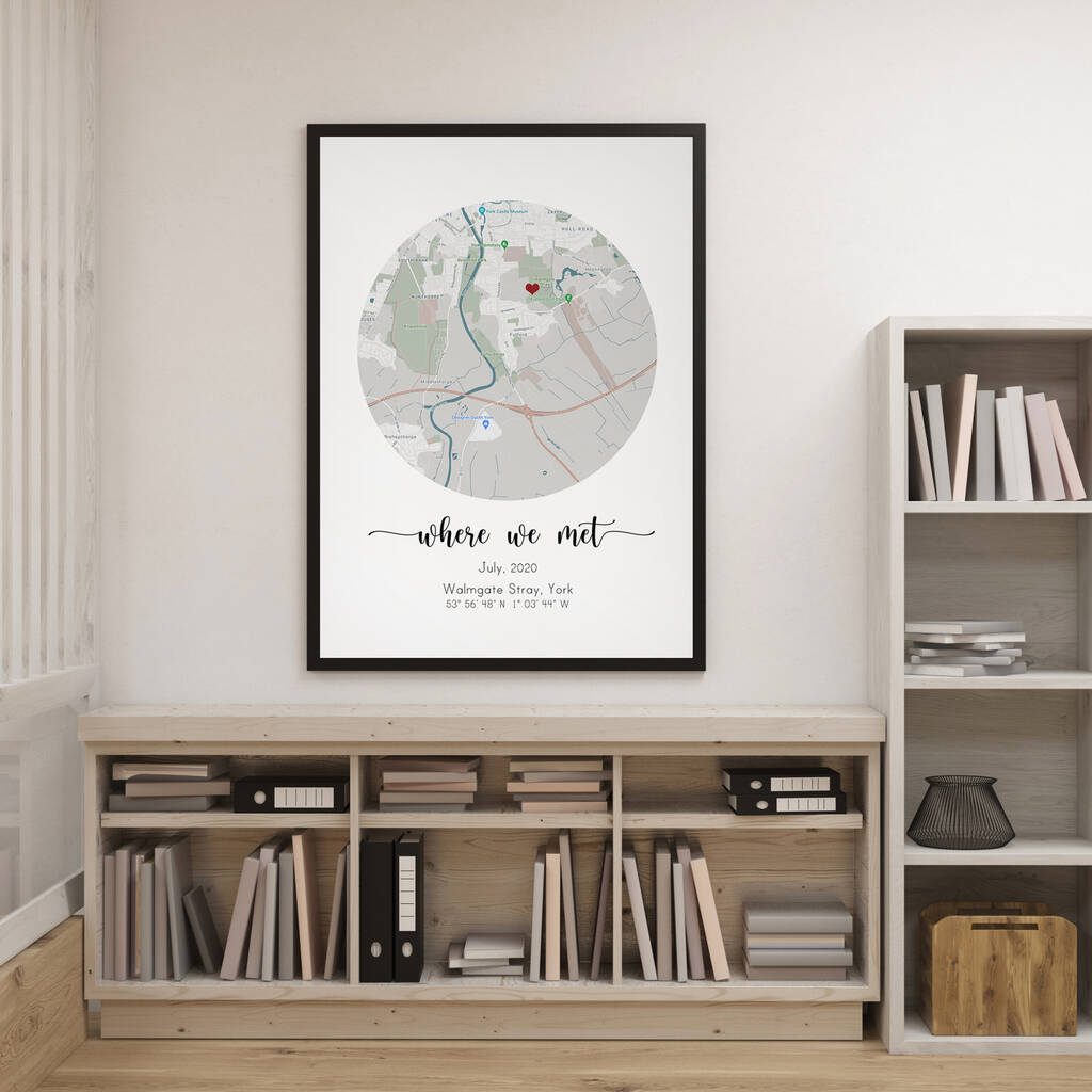 'Where It All Began' Circle Location Map Print By Studio Hop ...