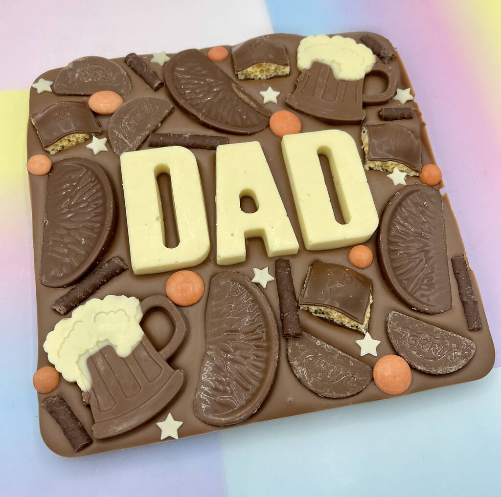 Dad Belgian Chocolate Slab By Choc Til You Drop | notonthehighstreet.com