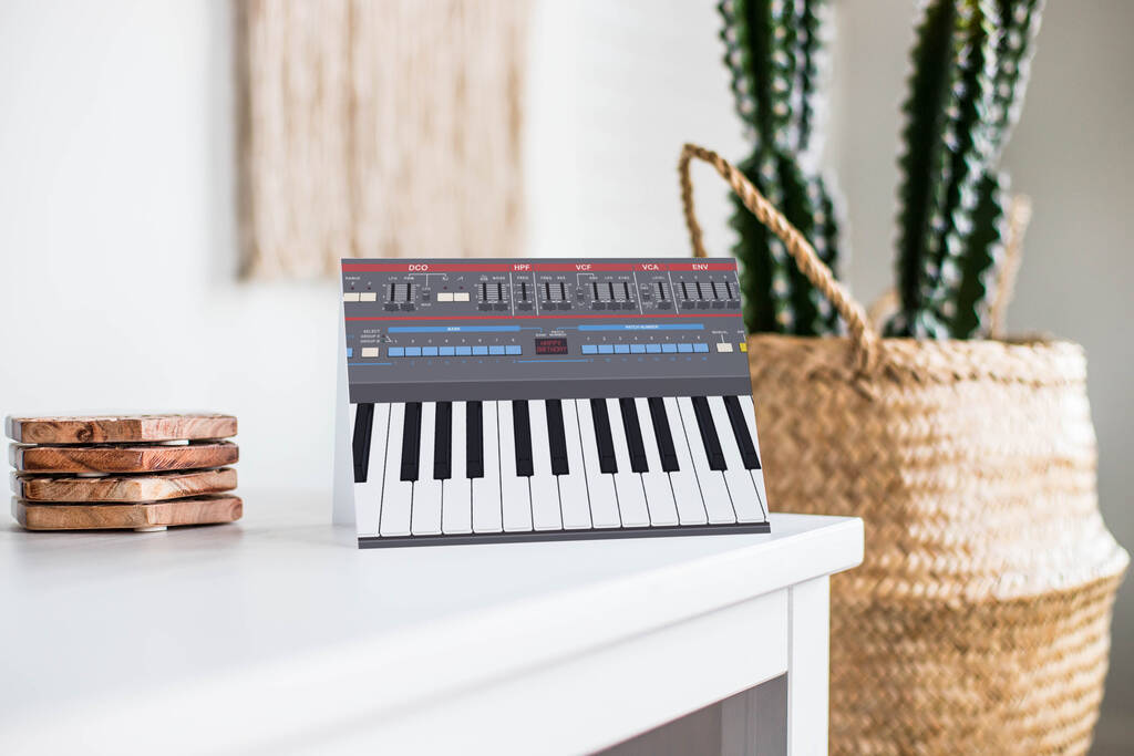 Synth Keyboard Birthday Card | Music Greetings Card By Thirty Forest ...