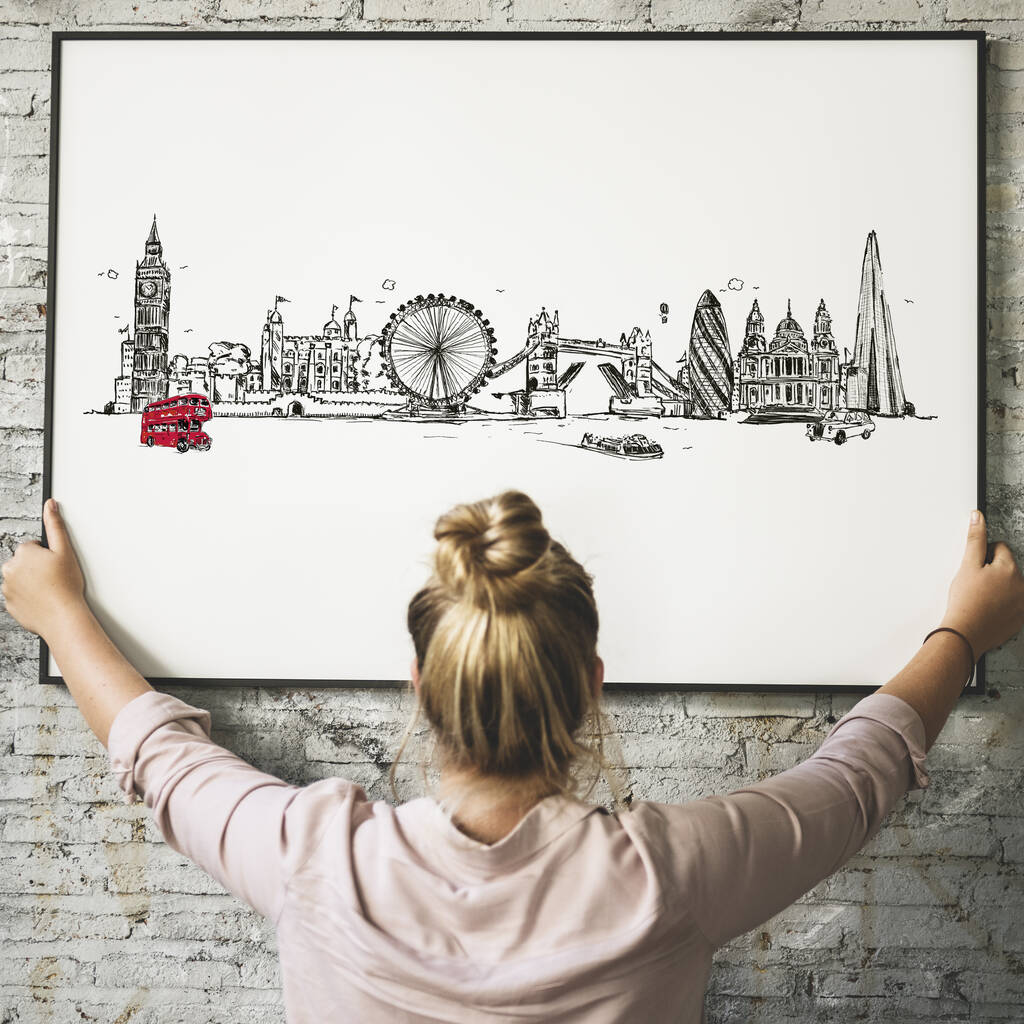 London Skyline Print By Natalie Ryan Design | notonthehighstreet.com