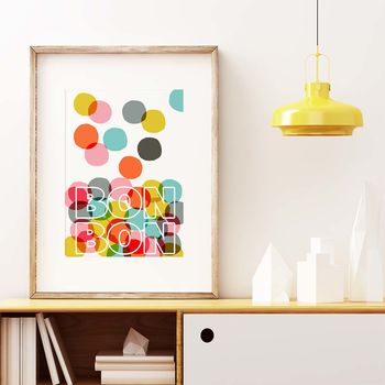 'Bon Bon' Art Print By francesca iannaccone | notonthehighstreet.com