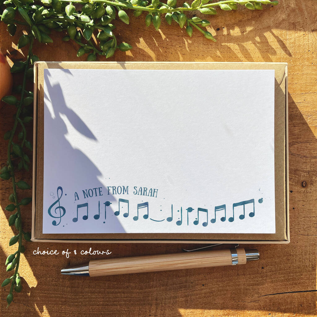 Musical Note Cards With Envelopes By Lunella | notonthehighstreet.com