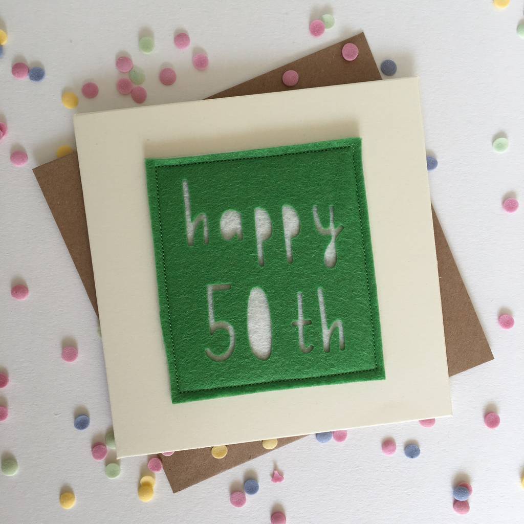 happy 50th birthday milestone card by alphabet bespoke creations ...
