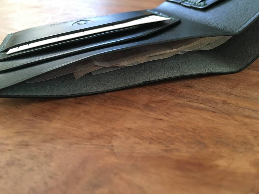 personalised three pocket billfold leather wallet by holdall & co ...