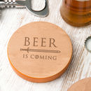 wake up kick ass repeat coloured wooden coaster by dust and things ...