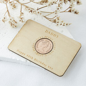 Penny Coin Birthday Keepsake Wallet Card 1971 To 2005 By Ellie Ellie ...