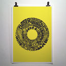 Manchester Music Scene Typography Print By Sketchbook Design ...