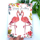 Flamingo Birthday Card By Lousurfacepattern | notonthehighstreet.com