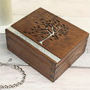 personalised wooden tree filigree trinket box by warner's end ...