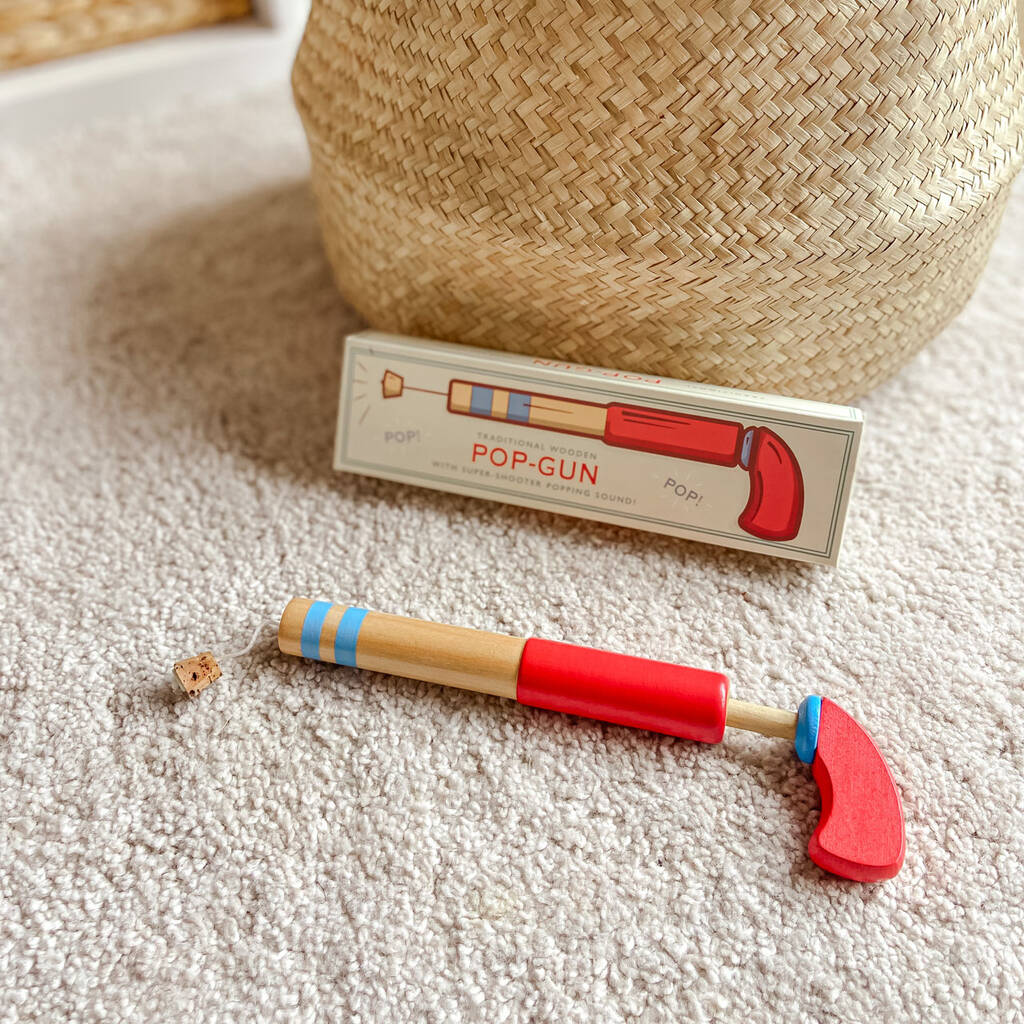 Wooden Pop Gun Toy Traditional Kids Gift By The Wedding of my Dreams
