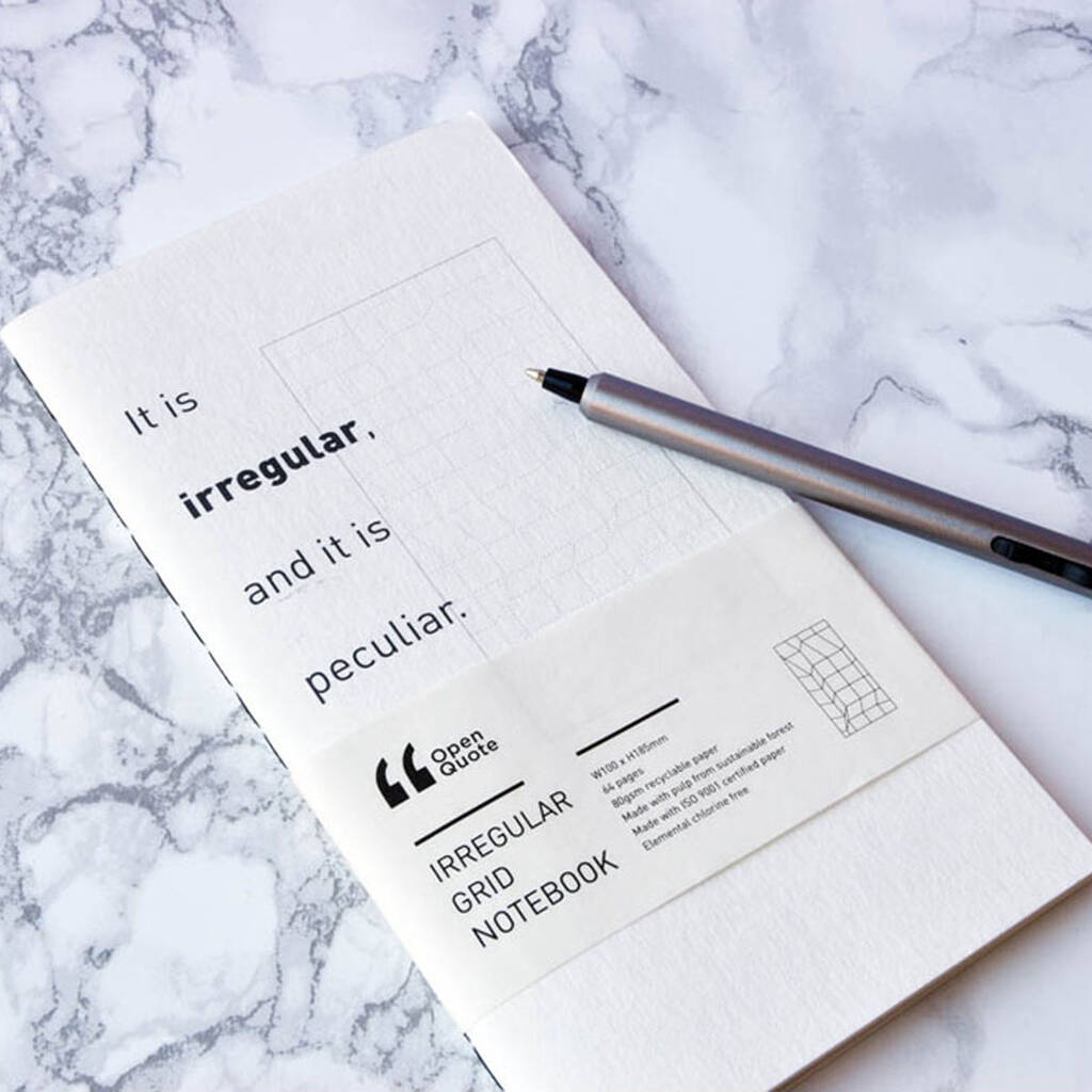 blank/grid/irregular recycled paper notebook by toothpic nations ...