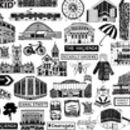 Manchester Illustrated Black And White Print By Martha Mitchell Design ...