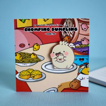 Cute Dumpling Eating Pin By Toastedink