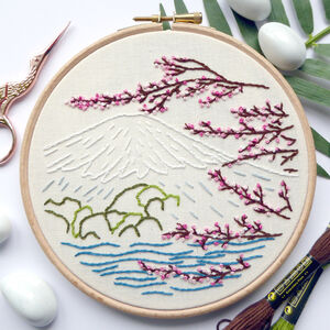 Mount Fuji Embroidery Kit By Piwi's Crafts