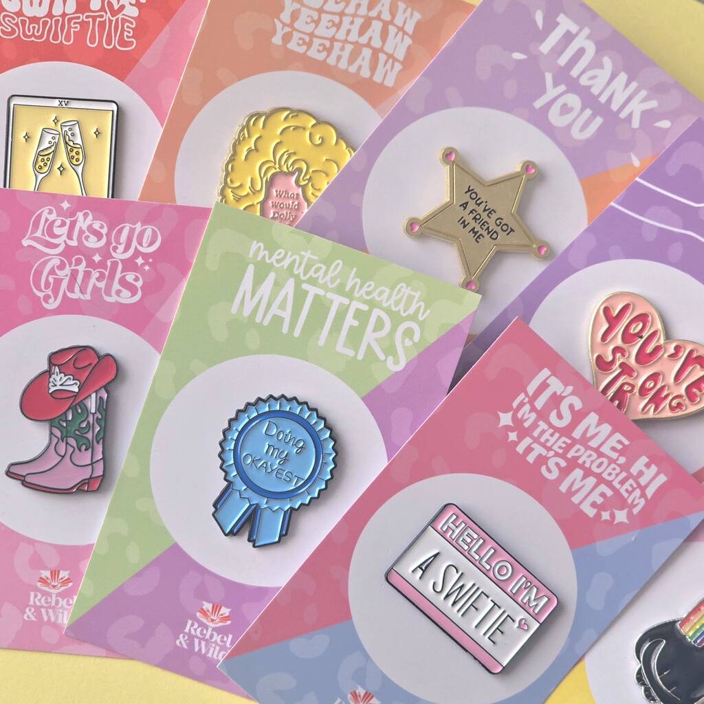 Eras House Pin Badge With Album Symbol Icons By Rebel and Wild