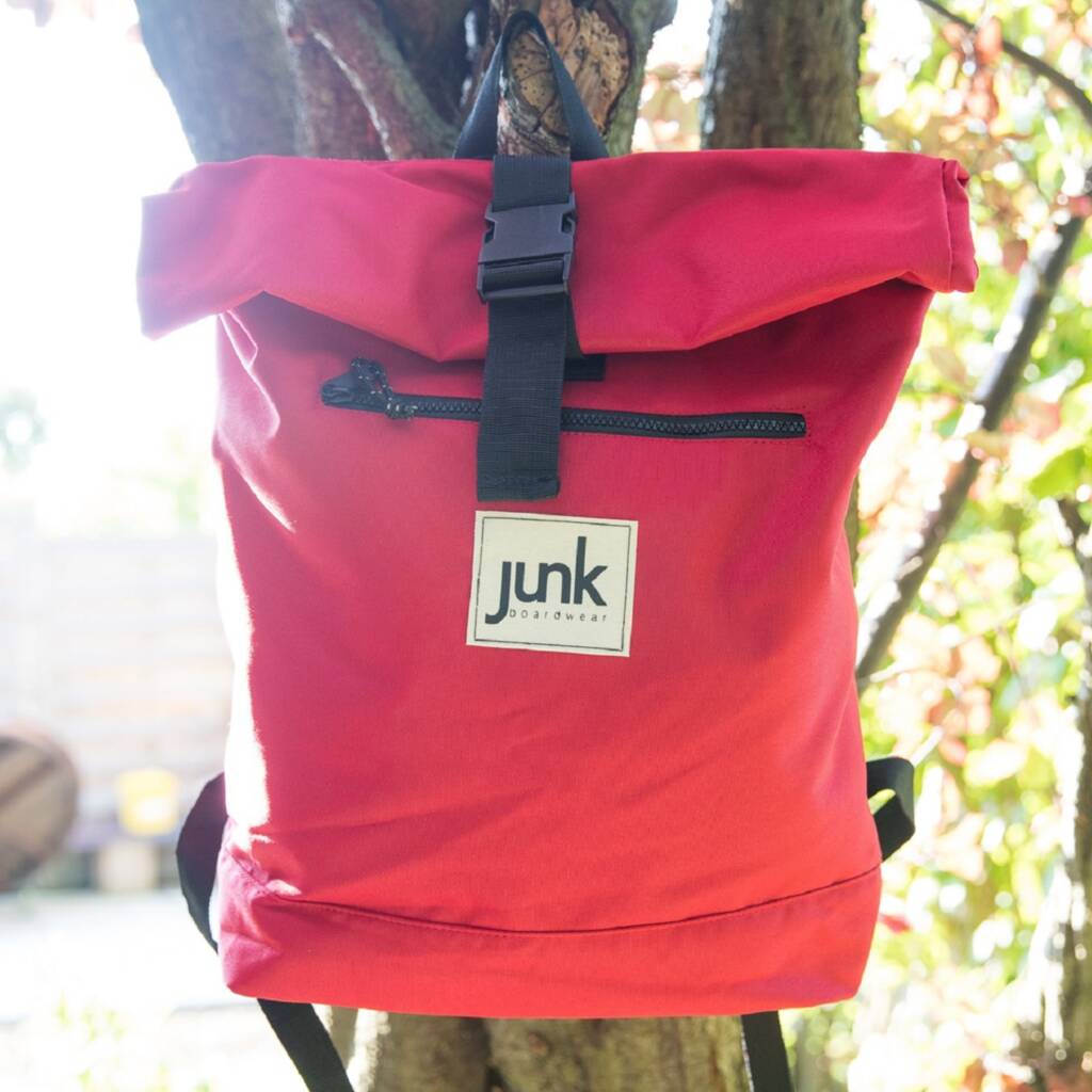 Recycled Roll Top Rucksack By Junkbox Apparel | notonthehighstreet.com