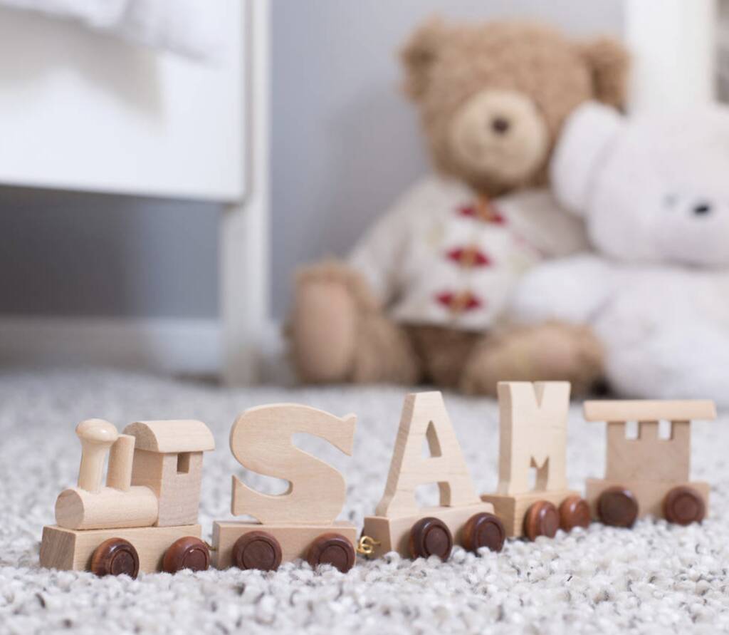 Personalised Natural Wooden Train By The Giftologist ...