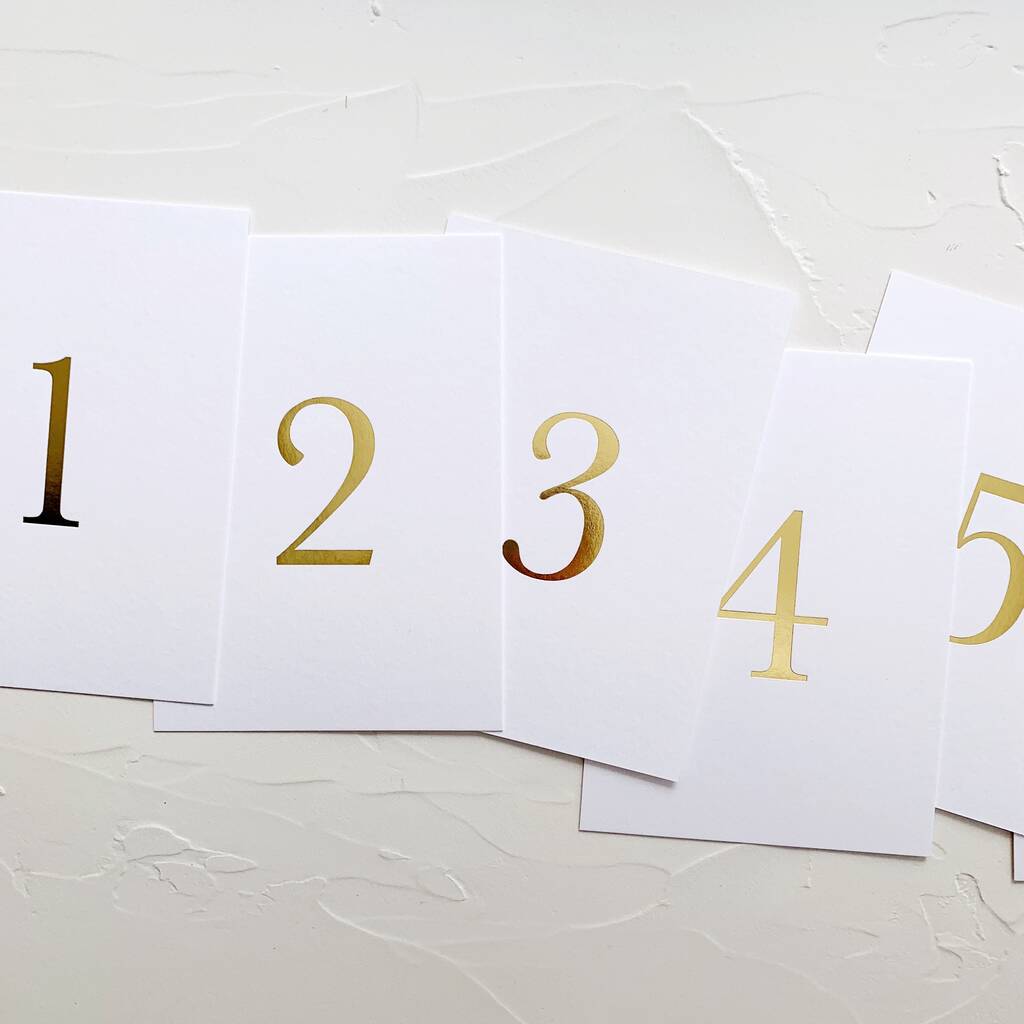 A Set Of Table Numbers By Gable & Grain | notonthehighstreet.com