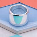 Chunky Sterling Silver Barrel Ring By Otis Jaxon | notonthehighstreet.com