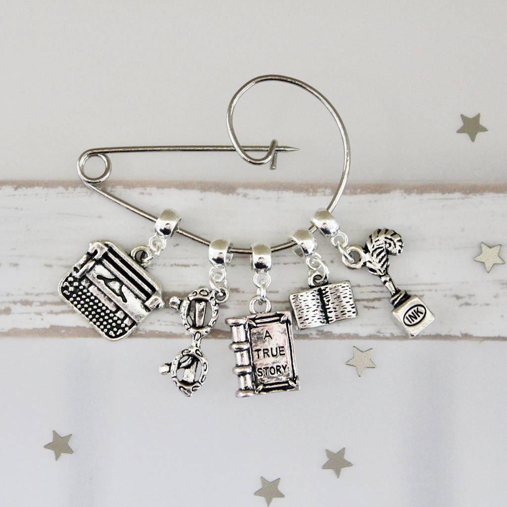 personalised literacy book lover swirl brooch by zamsoe ...