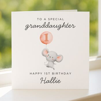Personalised Granddaughter 1st Birthday Card By Hope & Wilson