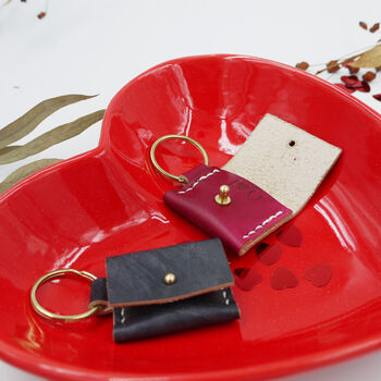 Personalised Miniature Purse Keyring By Tori Lo Leather ...