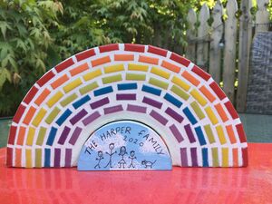 Personalised Family Rainbow Mosaic Kit By Honey Mosaics