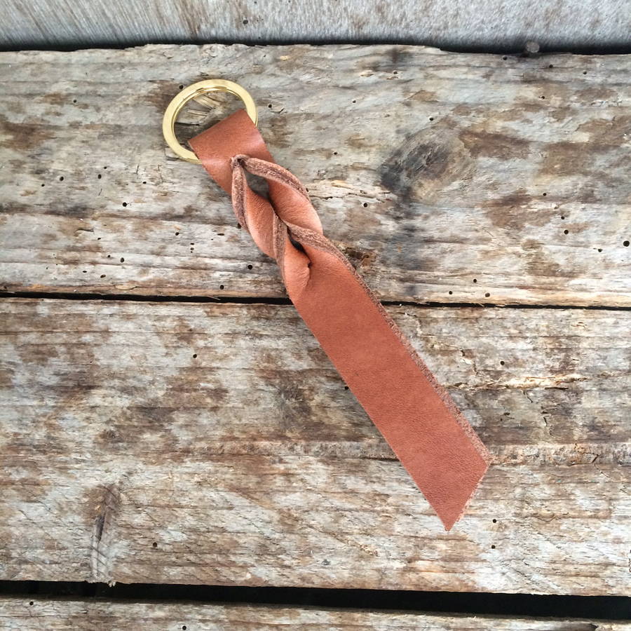 leather twist key ring by miller and jeeves | notonthehighstreet.com