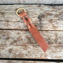 leather twist key ring by miller and jeeves | notonthehighstreet.com