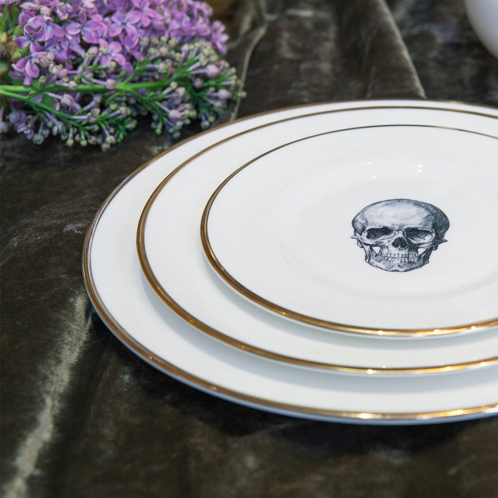 Skull Bone China Plate By Melody Rose | notonthehighstreet.com