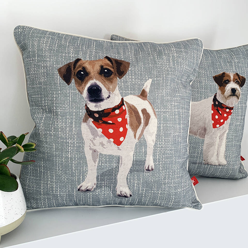 Jack Russell Feature Cushion By Keylime Design | notonthehighstreet.com