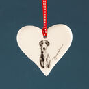 Gentle Whippet Dog Hanging Heart By Victoria Armstrong ...