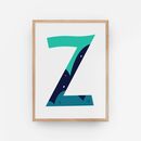 Green And Blue Alphabet Initial Letter Poster Print By Pea ...