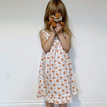 Sleeveless Cotton Nightie Cute Fox By Fox In A Box | notonthehighstreet.com