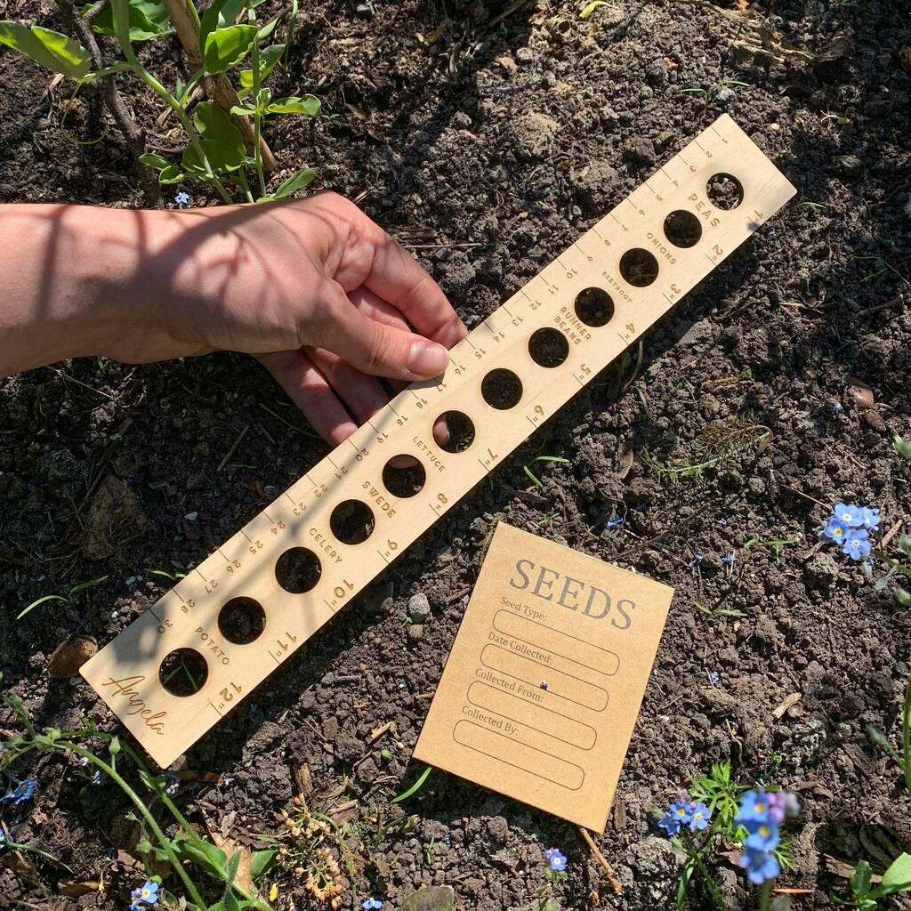 Personalised Seed Planting Ruler By Proper Goose | notonthehighstreet.com