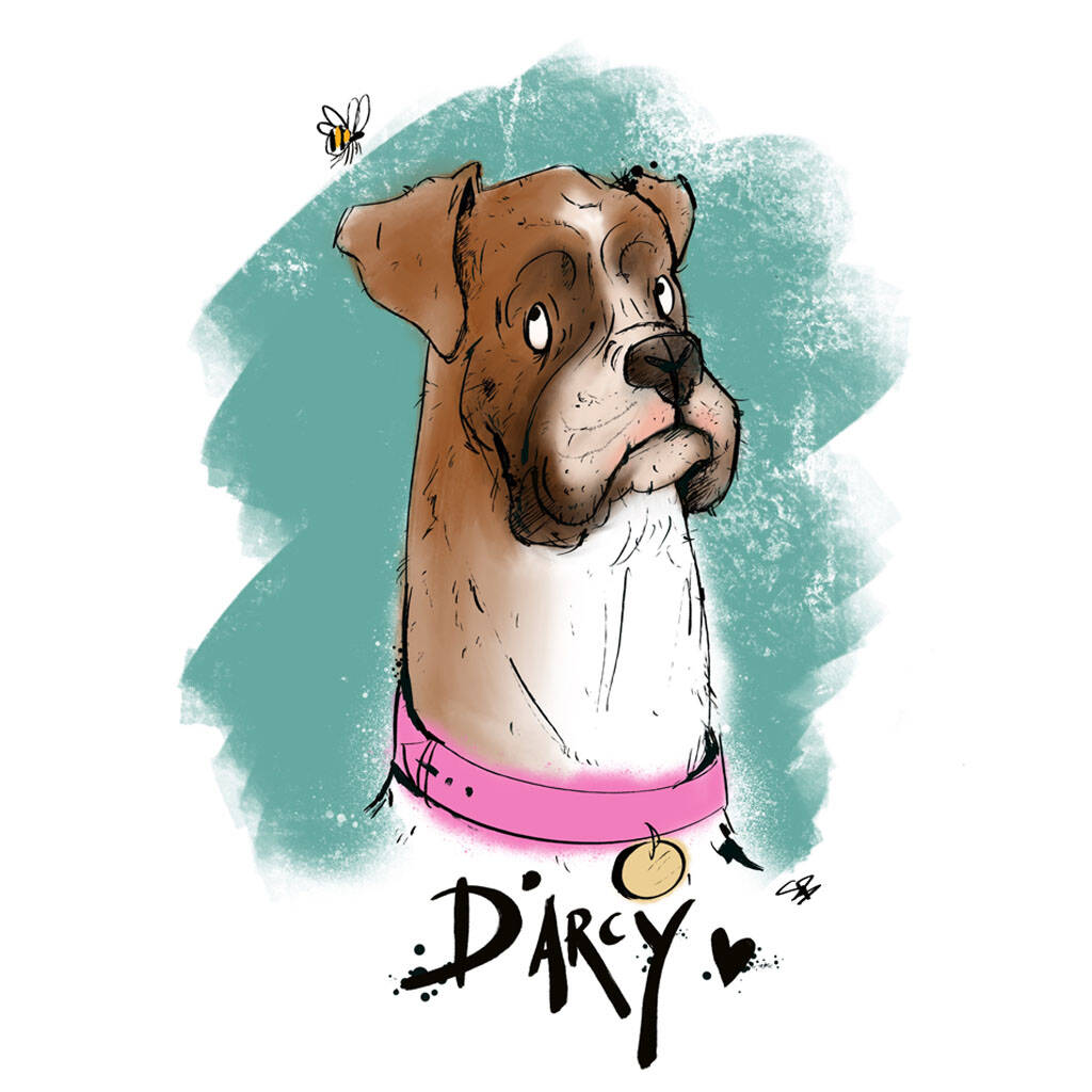 Personalised Pet Face Portrait By Sketchy Beast Studio ...