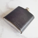 Engraved Leather Hip Flask With Date By Hôrd | notonthehighstreet.com