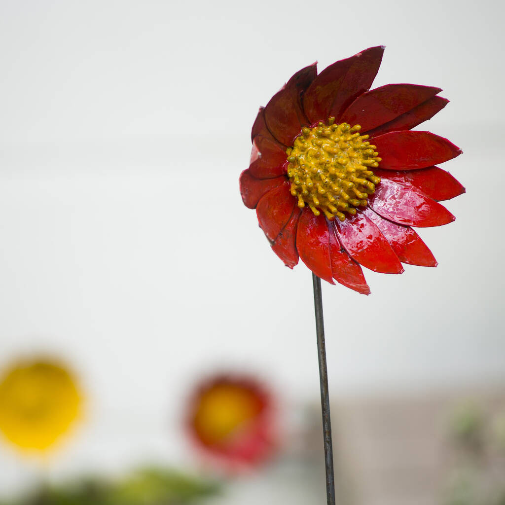 recycled metal daisy sculpture by chi-africa | notonthehighstreet.com