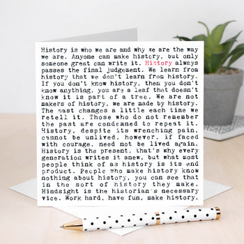 History Card By Coulson Macleod | notonthehighstreet.com