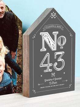 Personalised House Number New Home Wooden Block By Pepper Print Shop ...