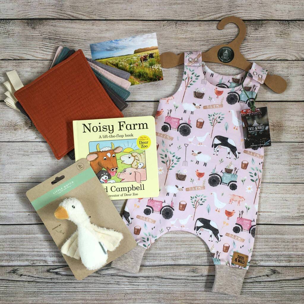 Born To Farm, Baby Girl Gift Hamper, Handmade By Twig & Wild ...